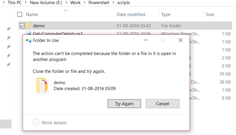 Powershell – Who locked my folder? | Manjunath Rao